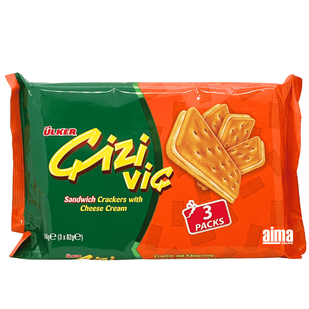 Ülker Cizivic Sandwich Cracker mit Käsecremefüllung 3er Packs 245g – AIMA ONLINE