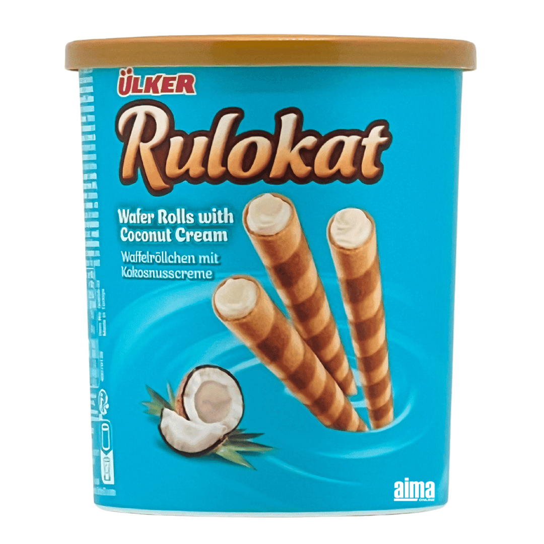 Ülker Rulokat Waffel Rolls mit Kokosnusscreme 170g – AIMA ONLINE